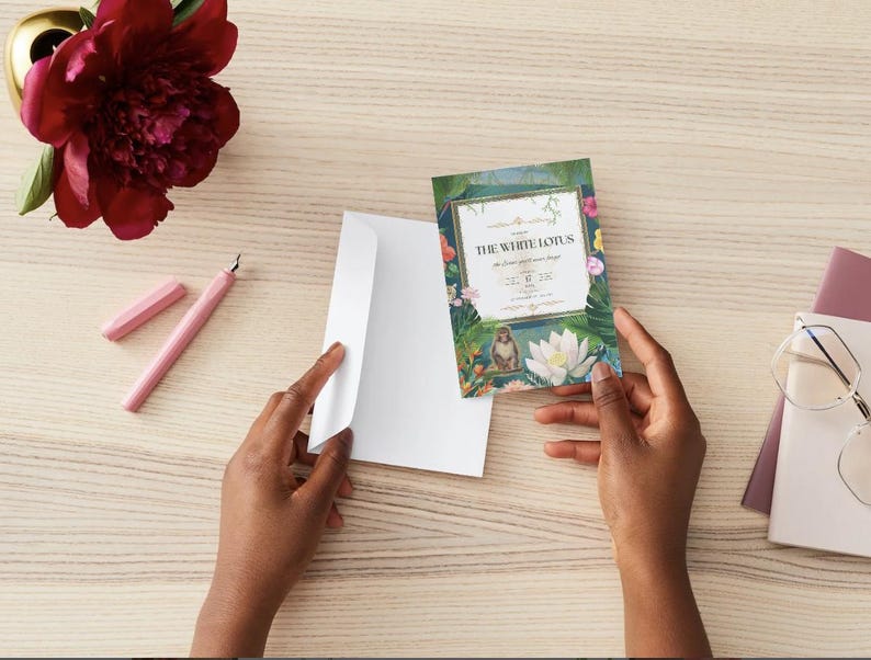 The White Lotus Inspired Party Invitation | Exotic and Chic |themed ...