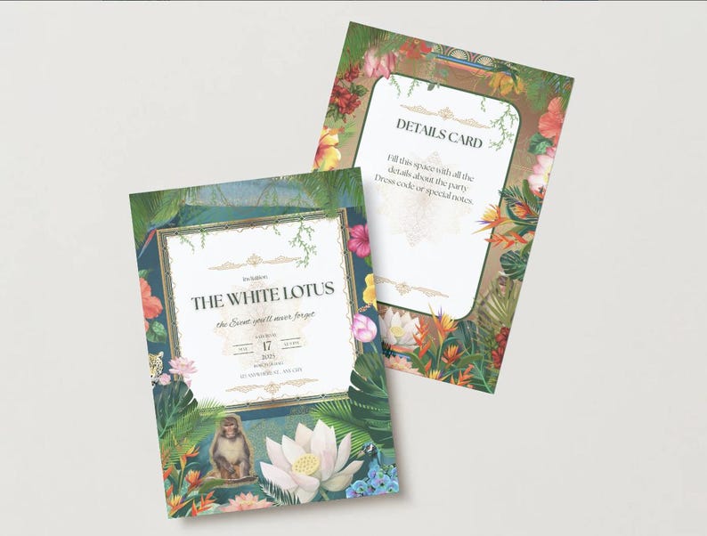 The White Lotus Inspired Party Invitation | Exotic and Chic |themed ...