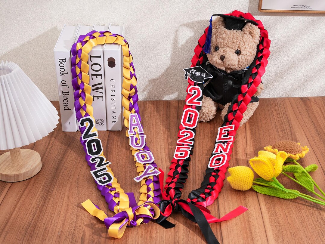 Custom Graduation Lei 2025,handcrafted Satin Garland With Grad Cap ...