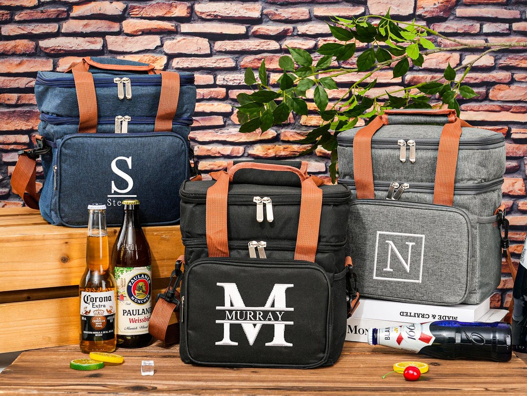 Personalized Beer Cooler Bag: Embroidered Groomsmen Gift - Etsy