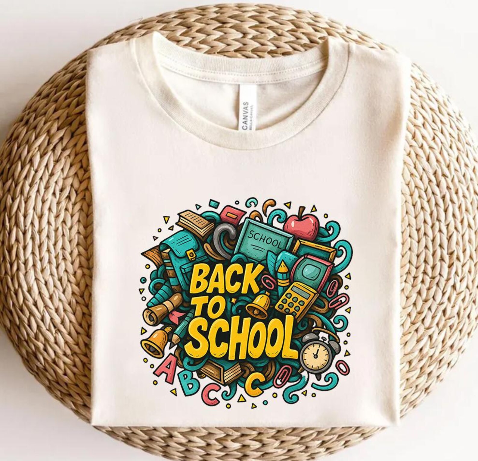 Back to School PNG Bundle, Cute Doodle Clipart, Colorful Backpack ...