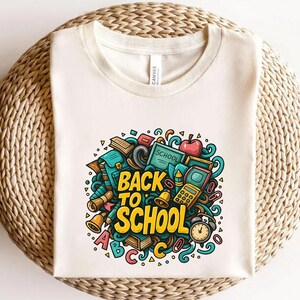 Back to School PNG Bundle, Cute Doodle Clipart, Colorful Backpack ...