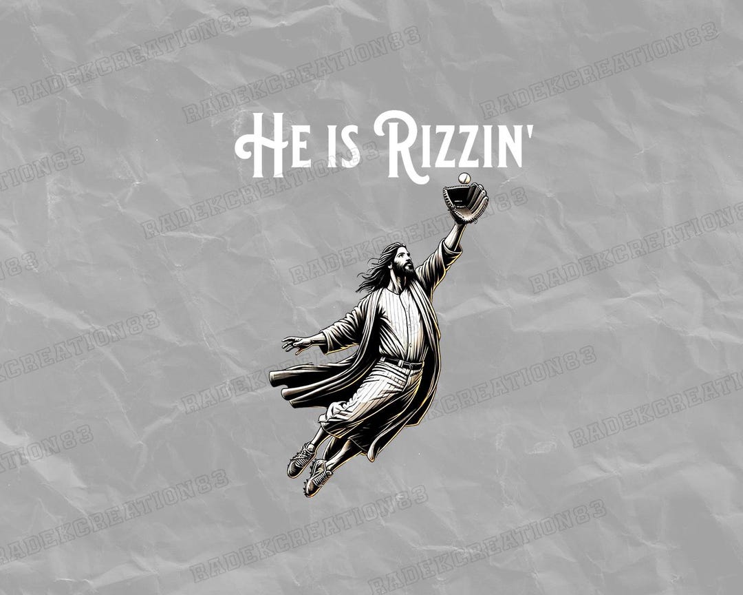 He is Rizzin' Png, Funny Jesus Png, Humor Easter Png, Christian Easter ...