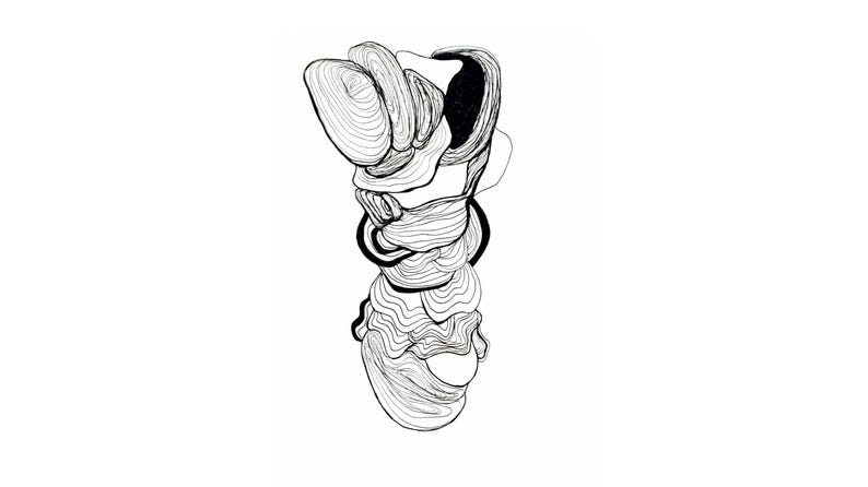 Hand Drawn| Ink Drawing| Black and White| Doodle Art| Wall Decor| Fine ...