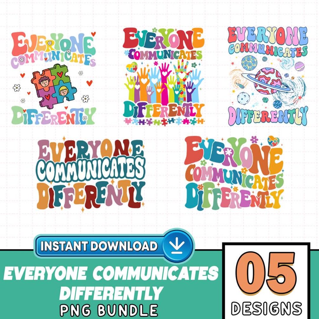 Everyone Communicates Differently Png, Sped Teacher Png, Neurodiversity ...