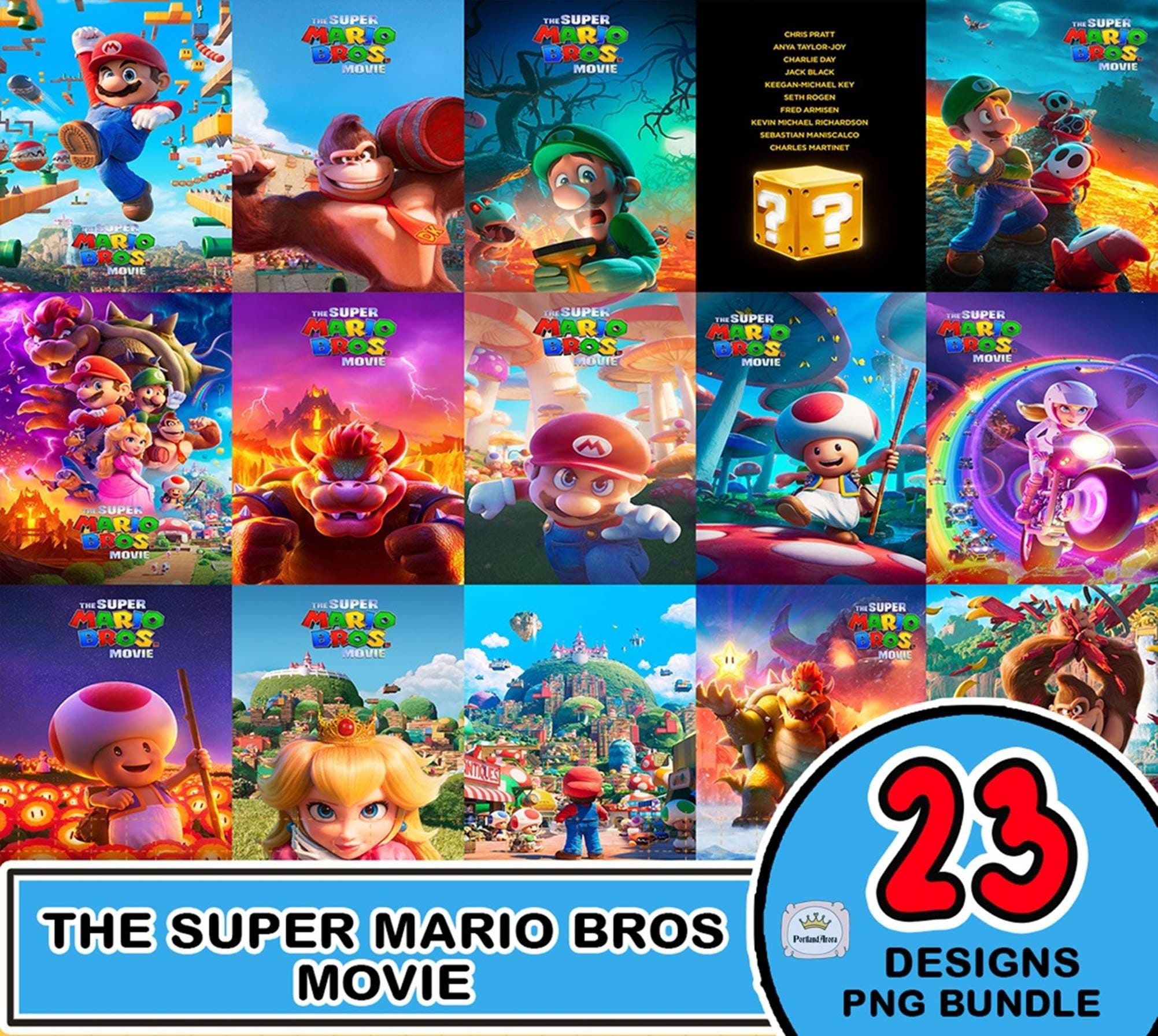 Super Mario 23 Poster Print Art Png Files | Super Mario Bros Movie Png ...
