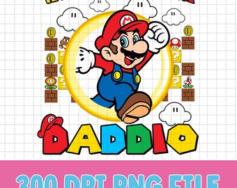 Happy Father's Day, Super Daddio Game Super Mario Png, Mario Bros Png ...