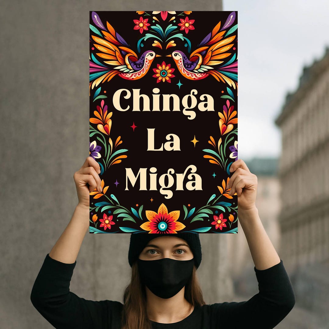 Chinga La Migra, No Kings Yard Sign, Anti-trump Digital Download ...