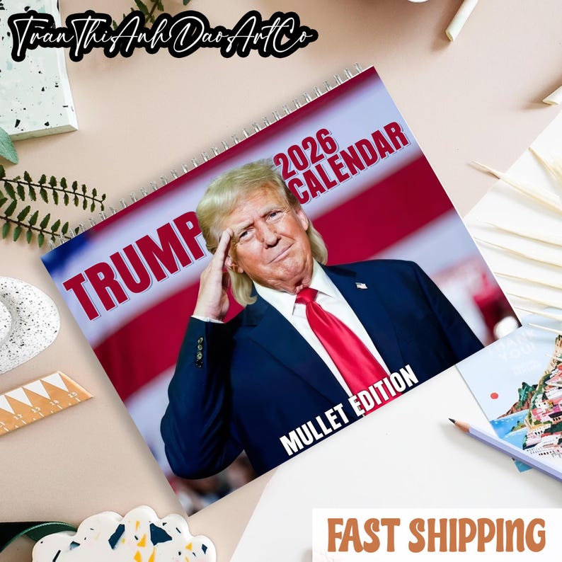 Trump Mullet Calendar 2026, Funny Patriotic Gift - Etsy UK