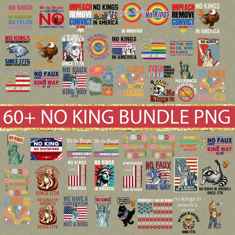 No Kings Svg Files - Etsy
