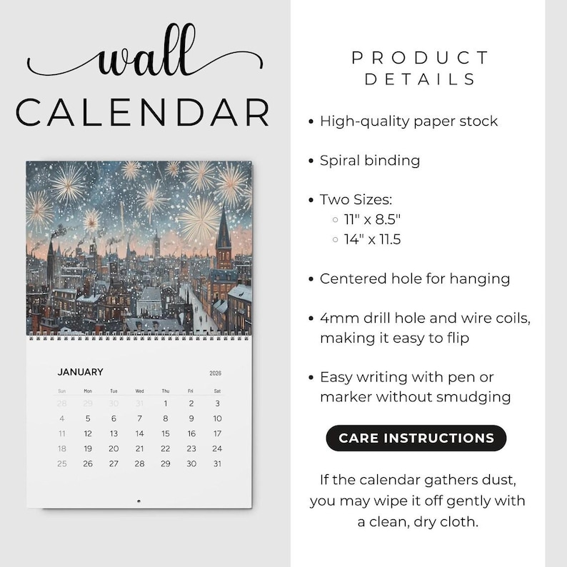 Magical Wizard 2026 Wall Calendar – Movie Scene Calendar | Magical ...