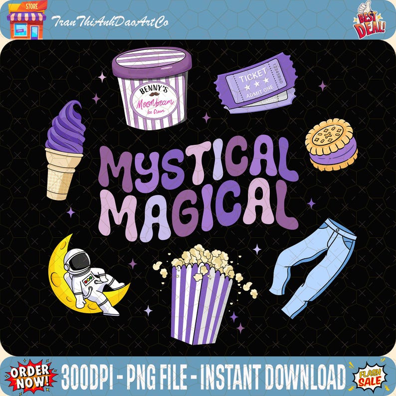 Mystical Magical Moonbeam Ice Cream Png, America Heart Tour Png, Tour ...