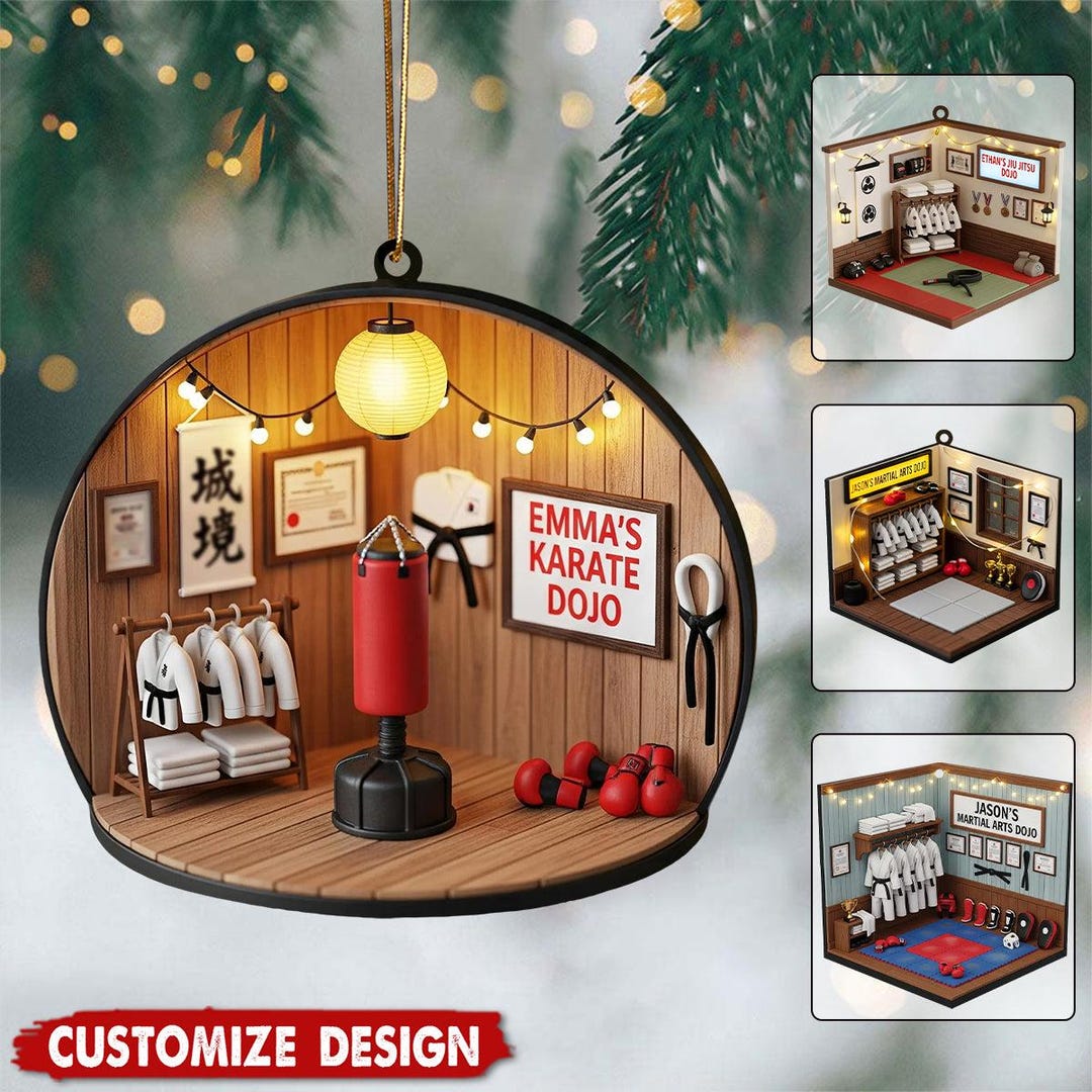 Personalized Karate Dojo Corner Ornament, Custom Name Martial Arts ...