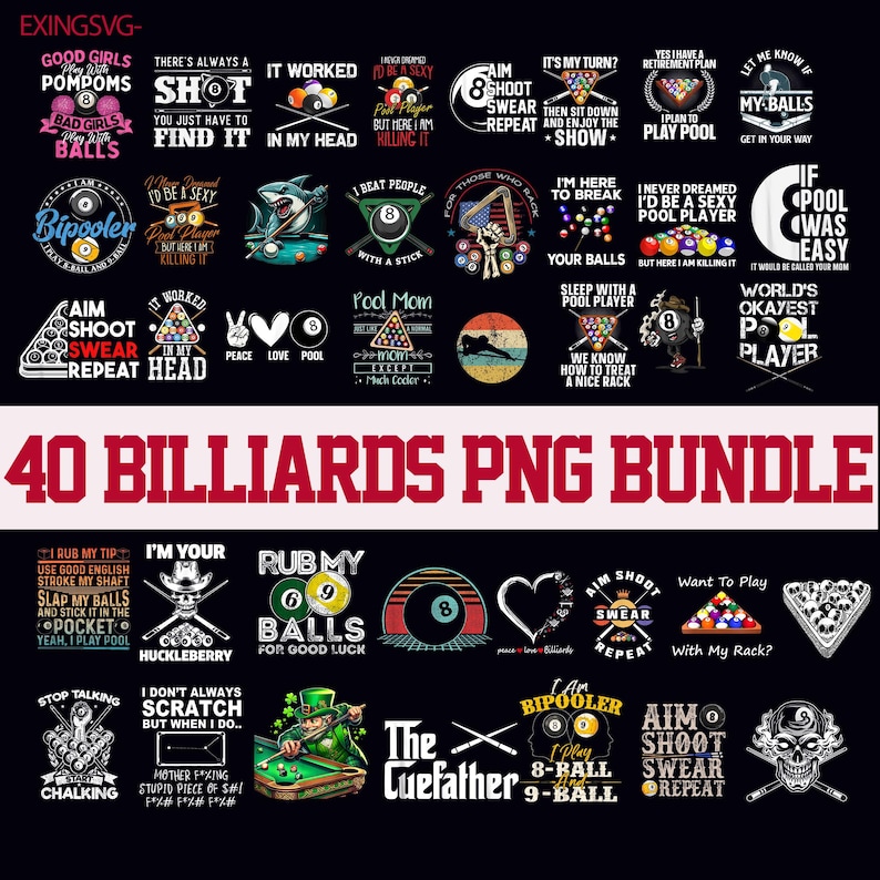 40 Billiards Png Bundle, Pool Player Png, Billiard Png, Pool Png ...