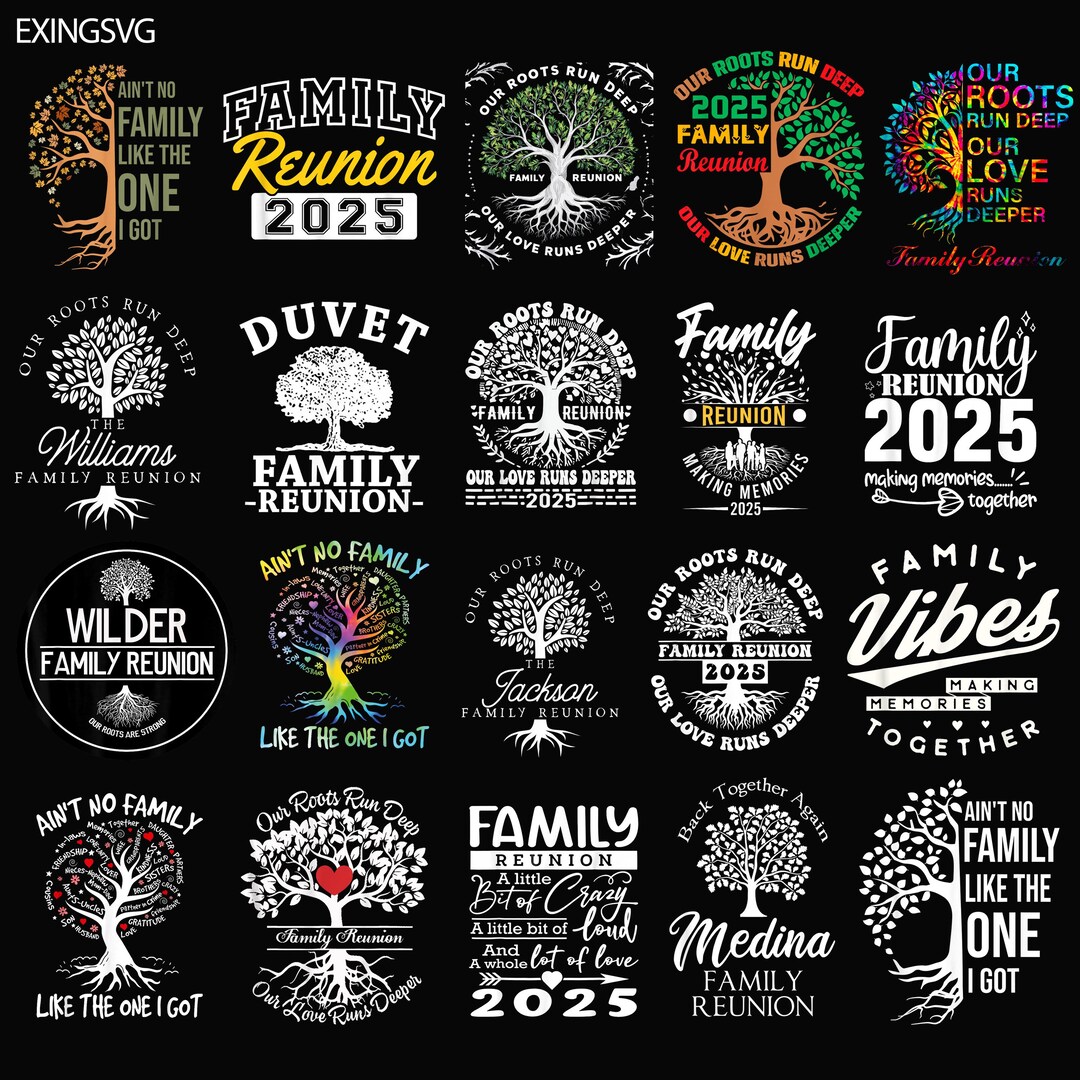 20 Family Reunion Png Bundle, Family Reunion Png, Family Tree Png ...