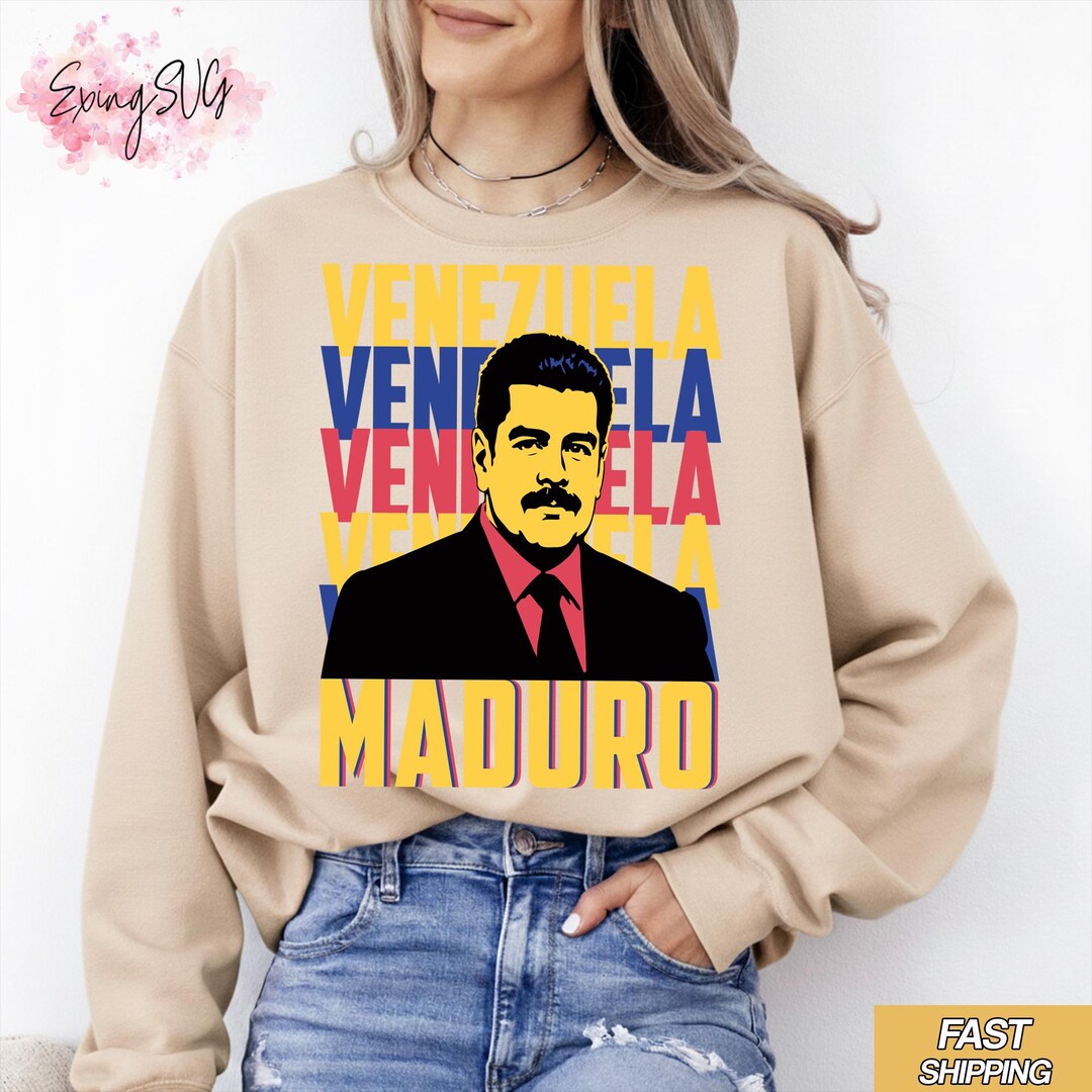 Nicolas Maduro Support Venezuela Sweatshirt, President Portrait Pop Art ...
