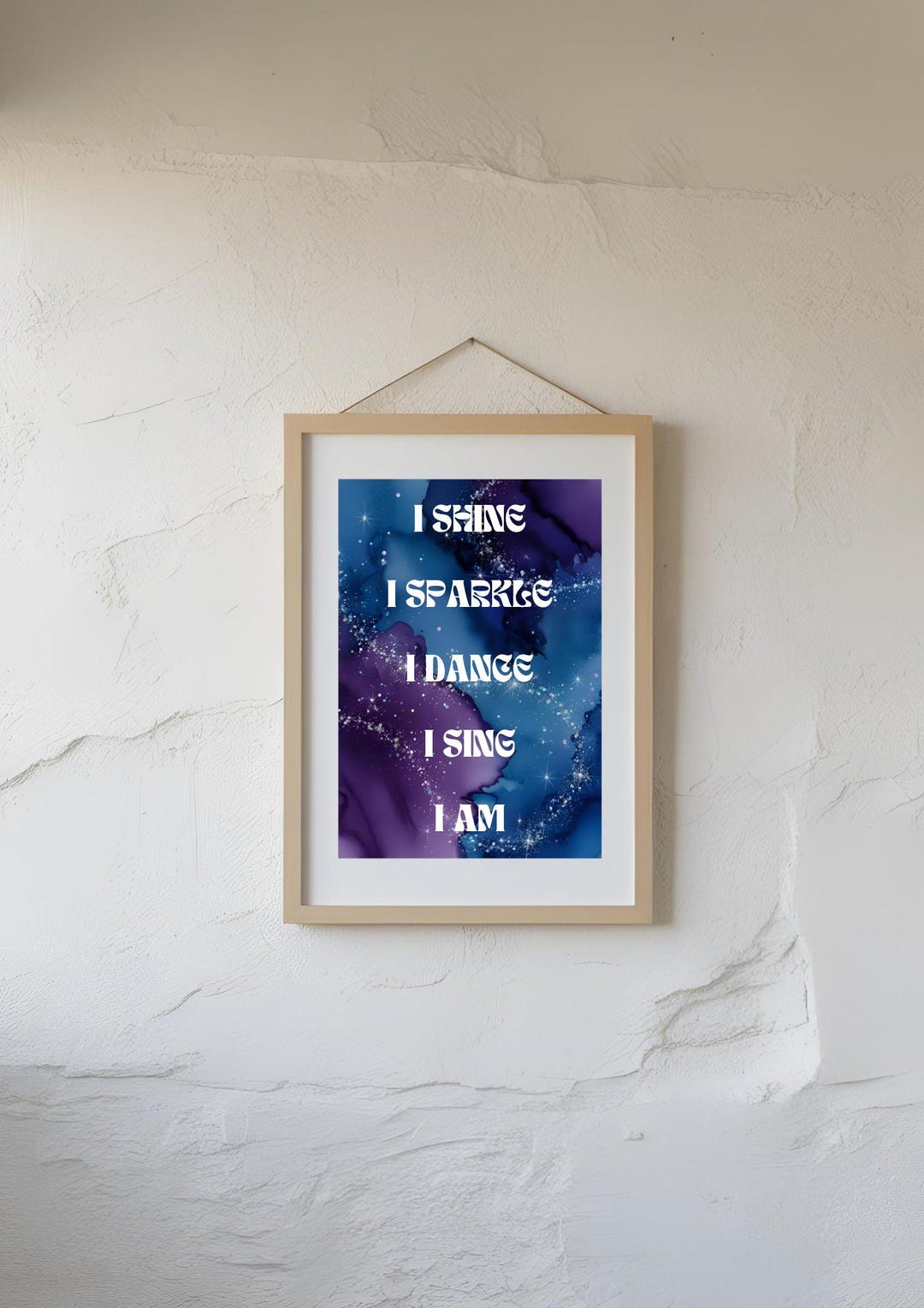 PRINTABLE DOWNLOAD Affirmation Wall Art *I Shine I Sparkle I Dance I ...