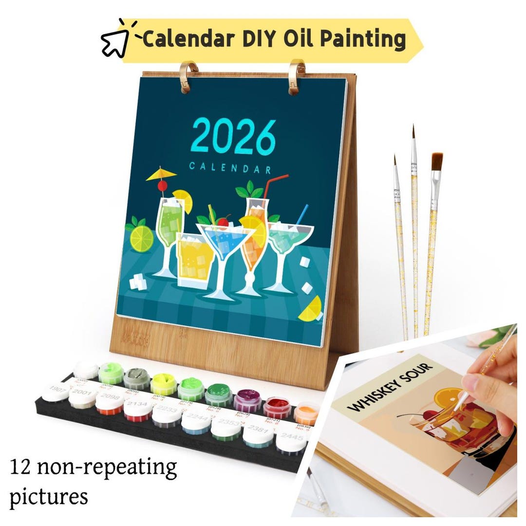 2026 DIY Calendar Digital Oil Painting - Hand-painted Summer Wall ...