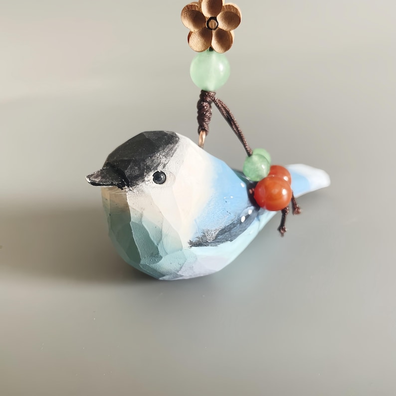 Handmade Wooden Magpie/bird Keychain, Pet Keychain,bag Charms Keychain ...