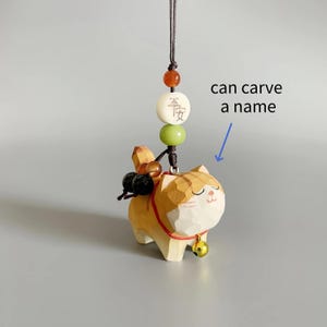 Custom Handmade Wooden Cat Keychain, Bag Charms ,car Keyring,phone ...