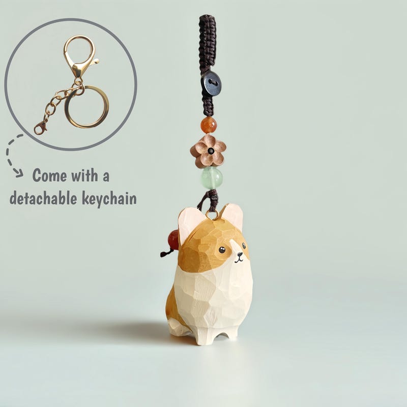 Beaded Corgi Keychain - Etsy