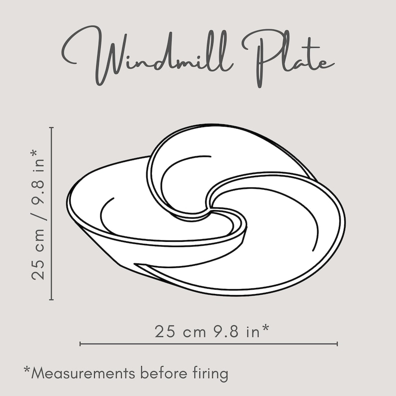 Windmill Plate Pottery Template | Slab Building Tutorial | Ceramic ...