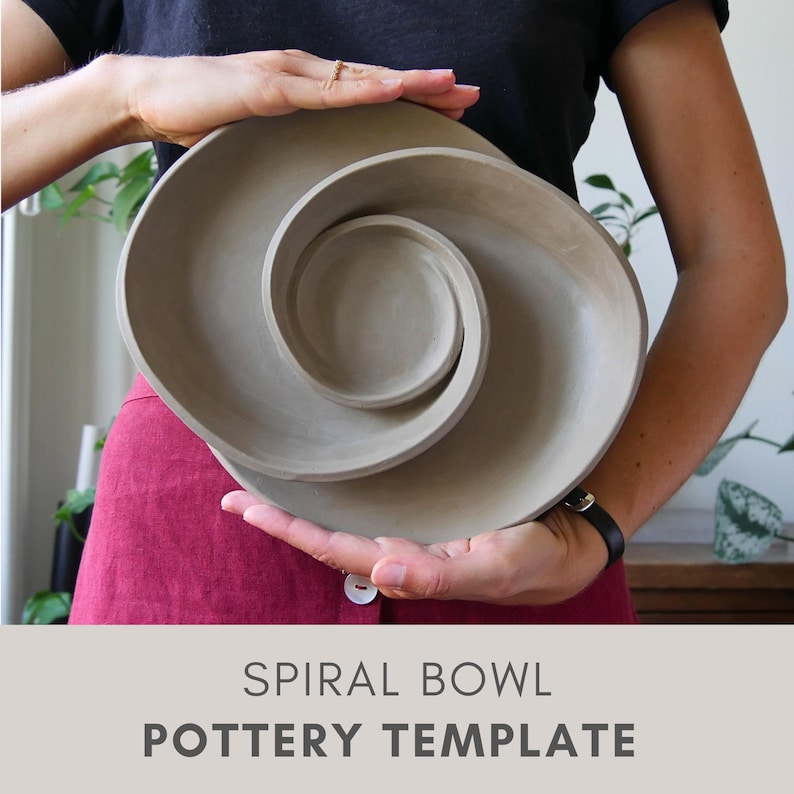 Spiral Bowl Pottery Template | Slab Building Tutorial | Ceramic Tools ...