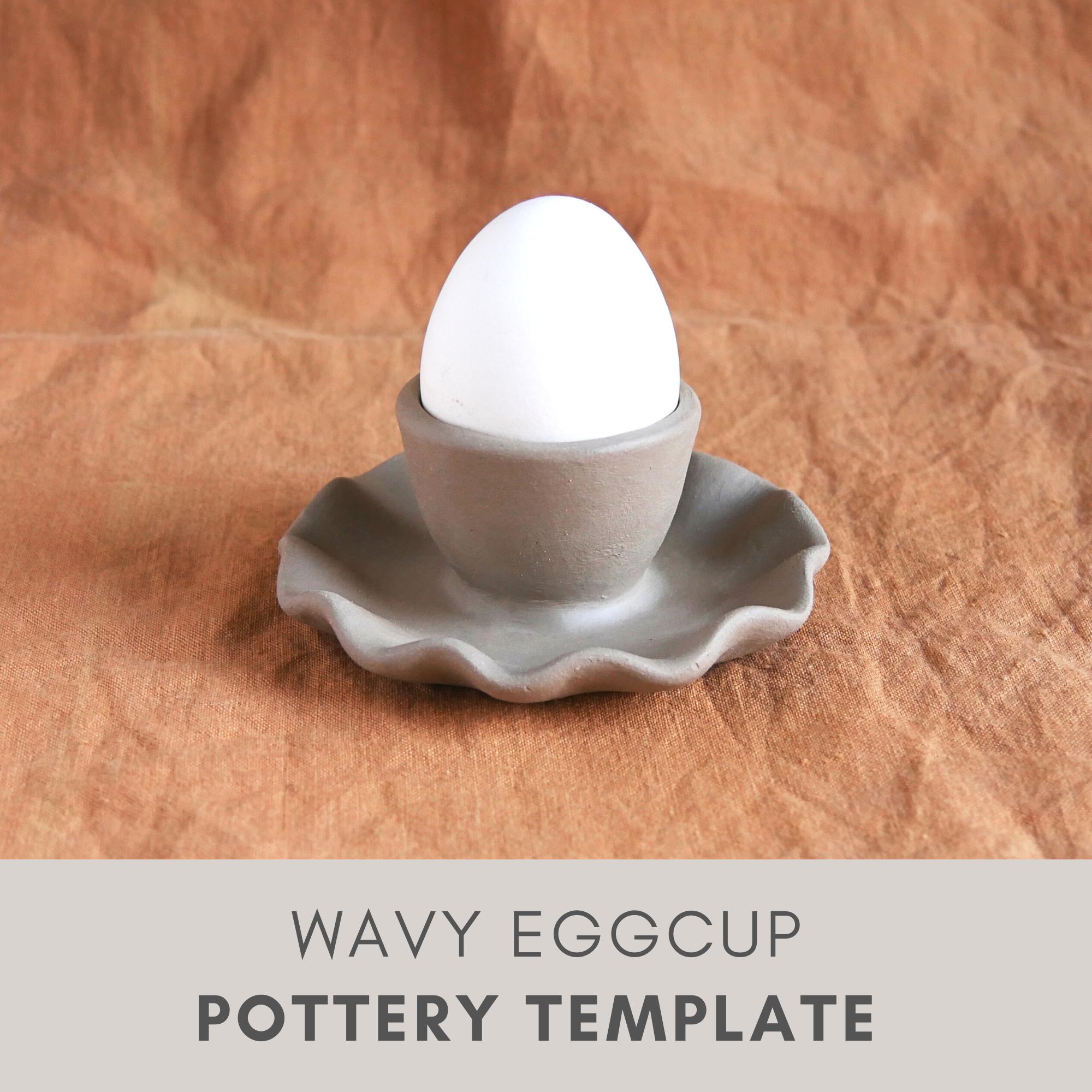 Wavy Egg Cup Pottery Template | Slab Building Tutorial | Ceramic Egg ...