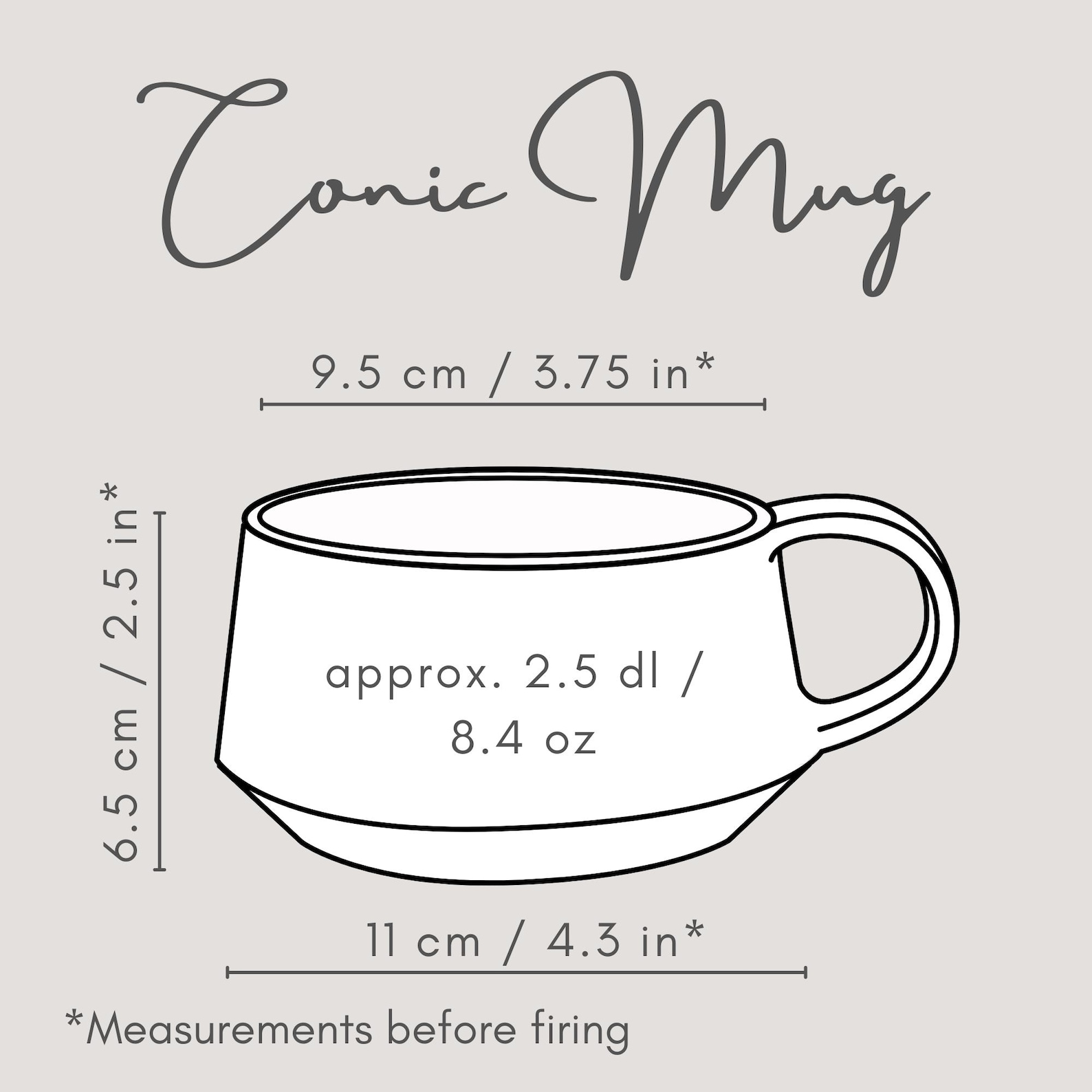Wide Conic Mug Pottery Template | Slab Building Tutorial | Large Tea ...