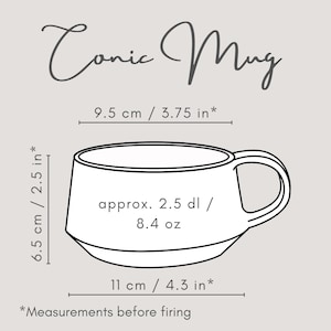 Wide Conic Mug Pottery Template | Slab Building Tutorial | Large Tea ...