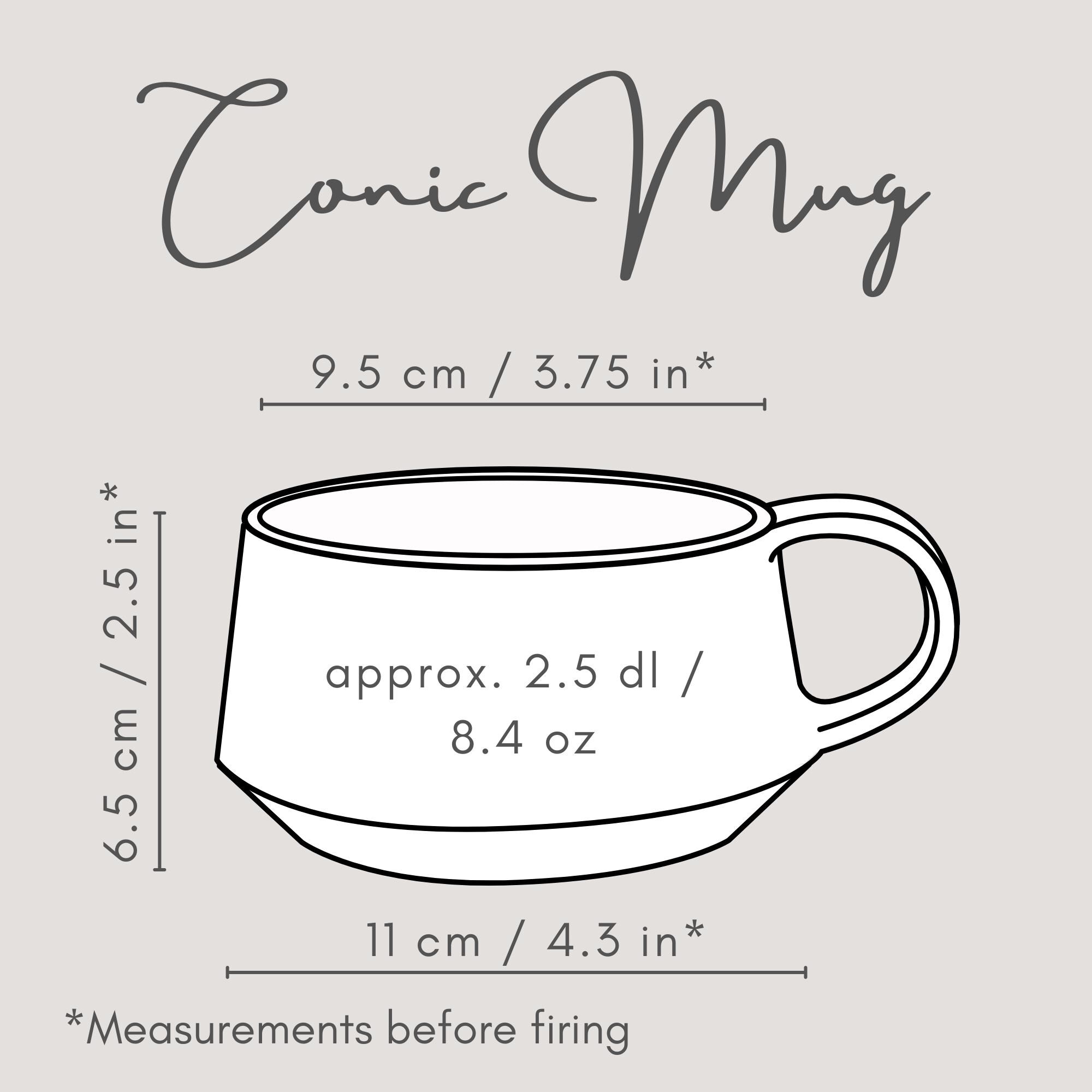 Wide Conic Mug Pottery Template | Slab Building Tutorial | Large Tea ...
