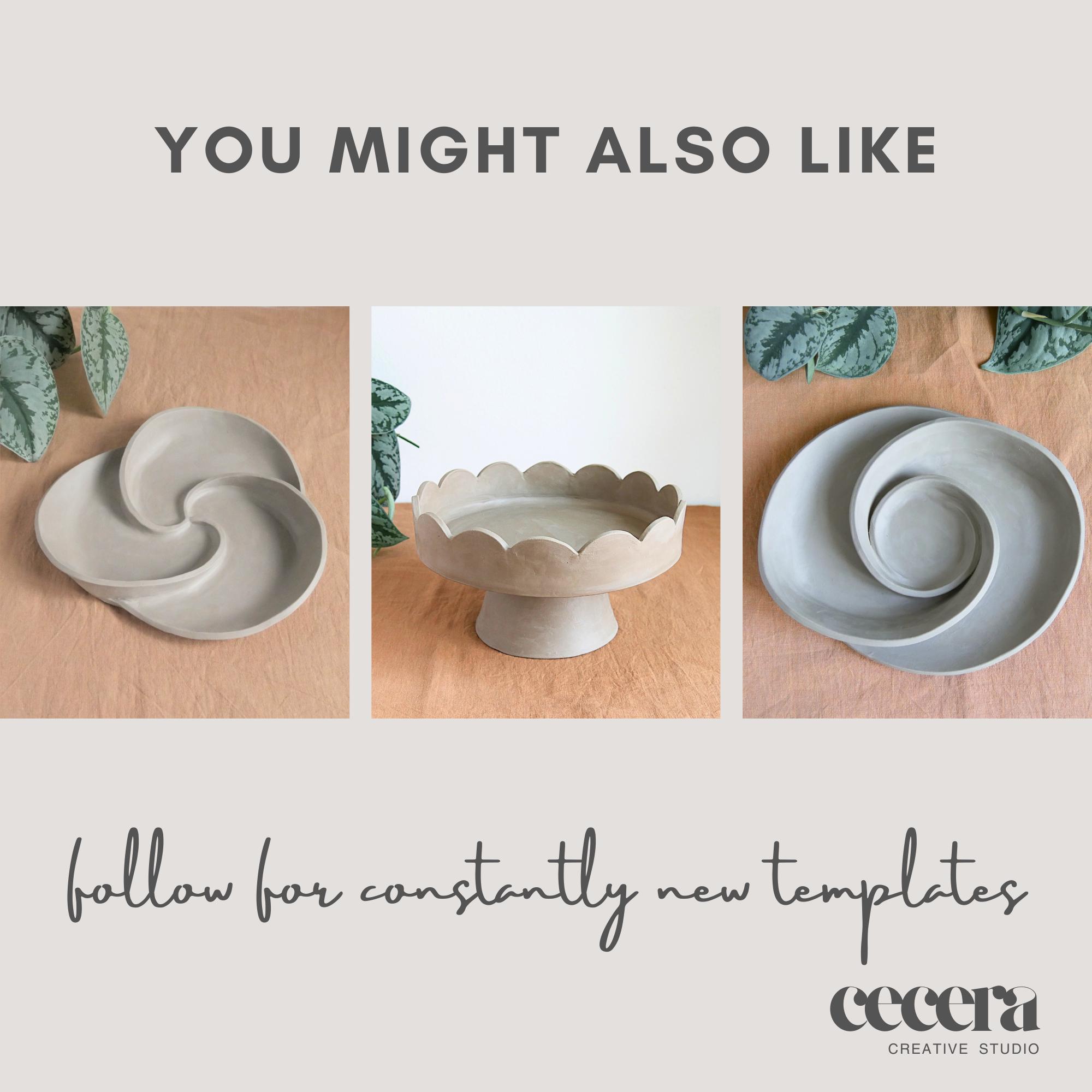 Wave Plate Pottery Template | Slab Building Tutorial | Ceramic Tools ...