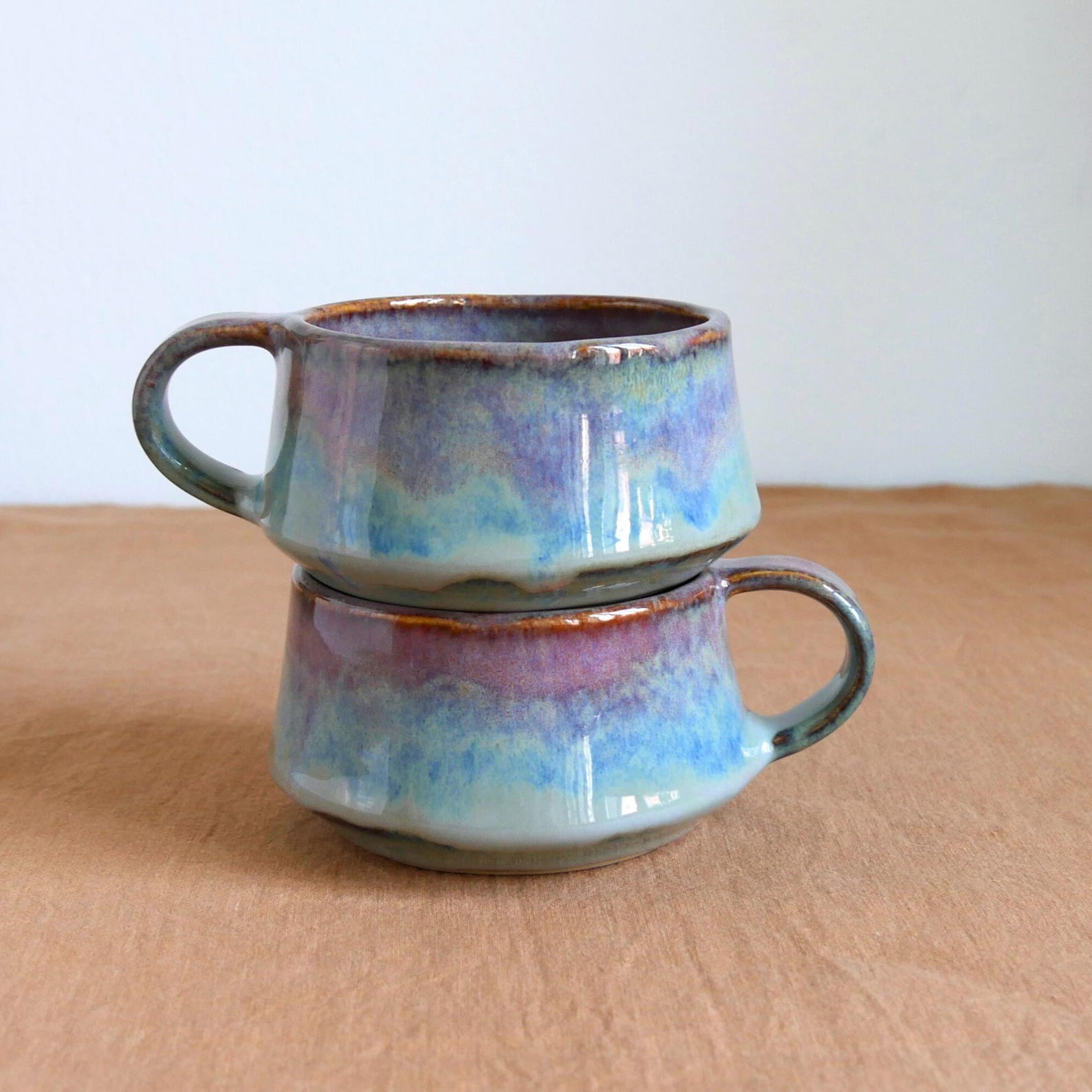 Wide Conic Mug Pottery Template | Slab Building Tutorial | Large Tea ...