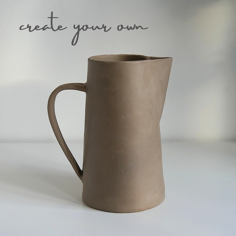 Large Jug Pottery Template | Slab Building Tutorial | Tall Ceramic ...