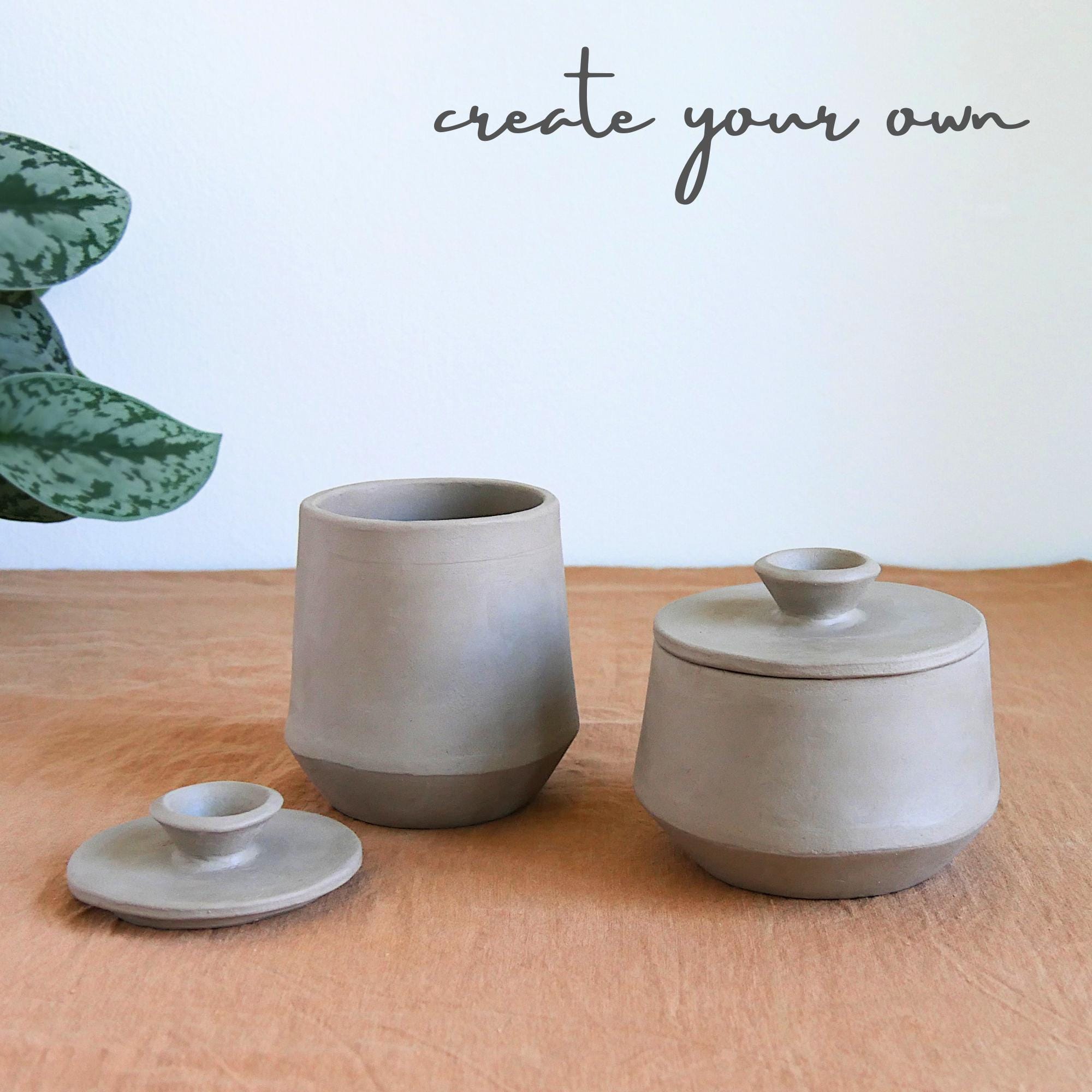 Storage Jar Pottery Template | Slab Building Tutorial | Box With Lid ...