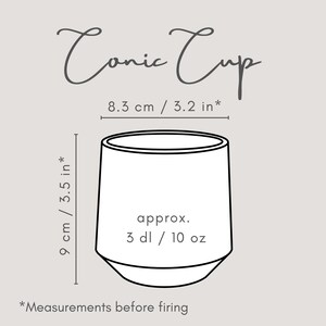 Conic Cup Pottery Template | Slab Building Tutorial | Large Tea and ...