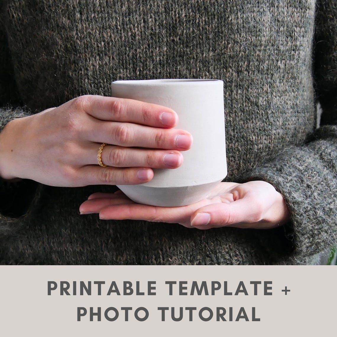 Conic Cup Pottery Template | Slab Building Tutorial | Large Tea and ...