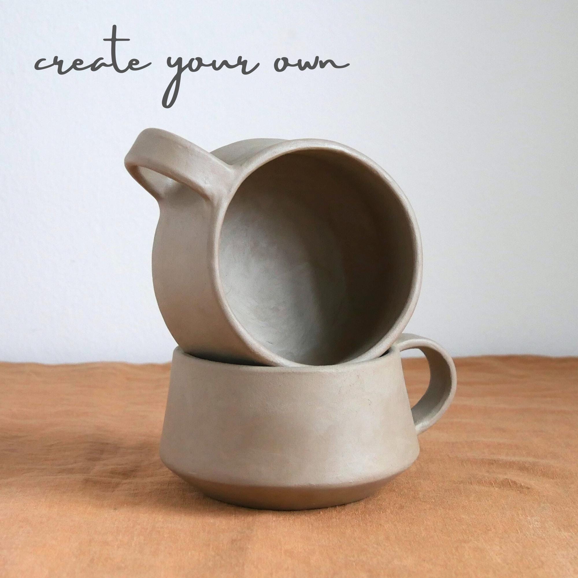 Wide Conic Mug Pottery Template | Slab Building Tutorial | Large Tea ...