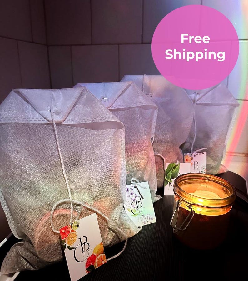 Natural SPA Bath Bags – Tea + Salt + Herbs (set of 3) | Aromatic Bath ...