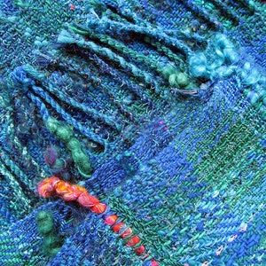 Handwoven Textured Art Yarn Wrap - Etsy