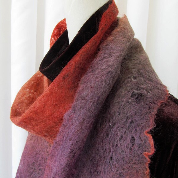 Cobweb Felted Scarf - Etsy