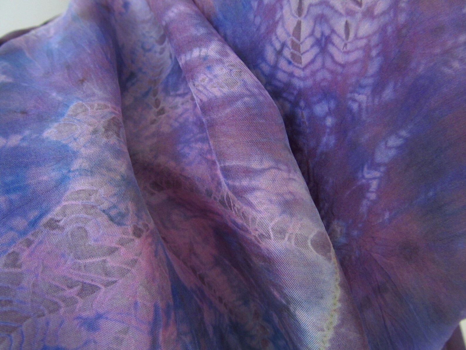 Purple Silk Shibori Scarf - Etsy