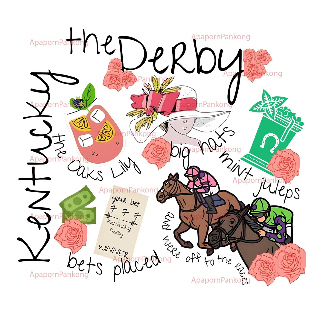 Kentucky Derby Race Png, 151st Run for Roses Png, Churchill Downs ...