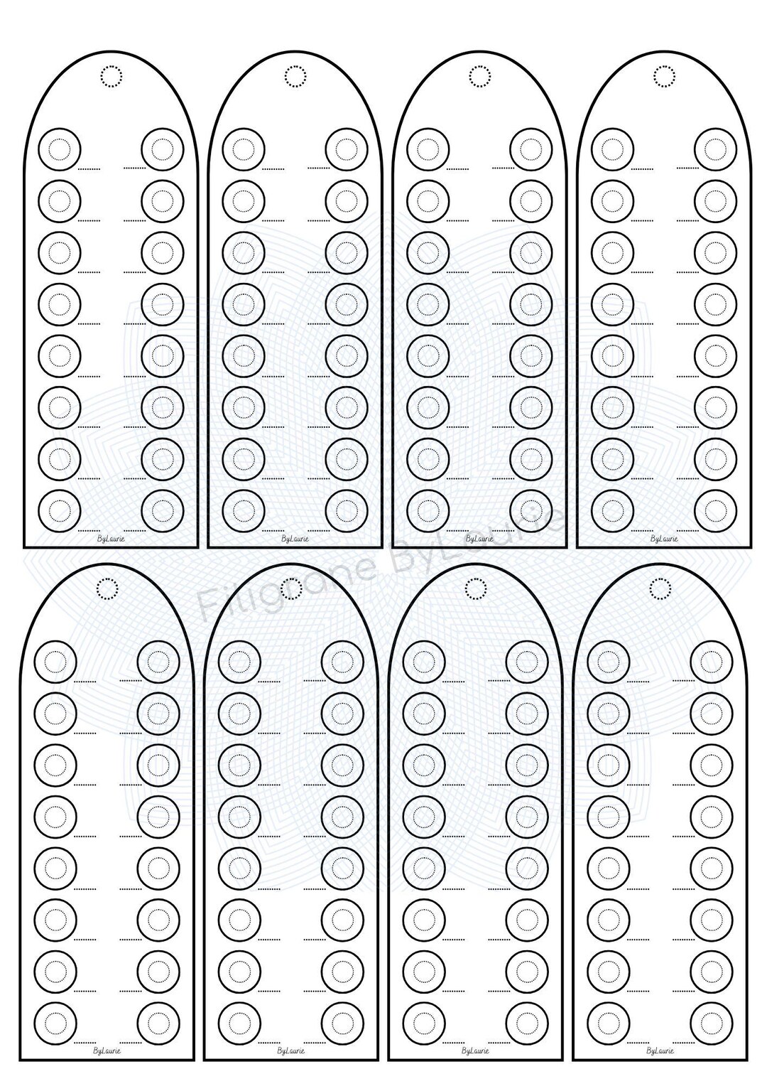 Double Round Color Chart for Acrylic or Other Markers - Etsy