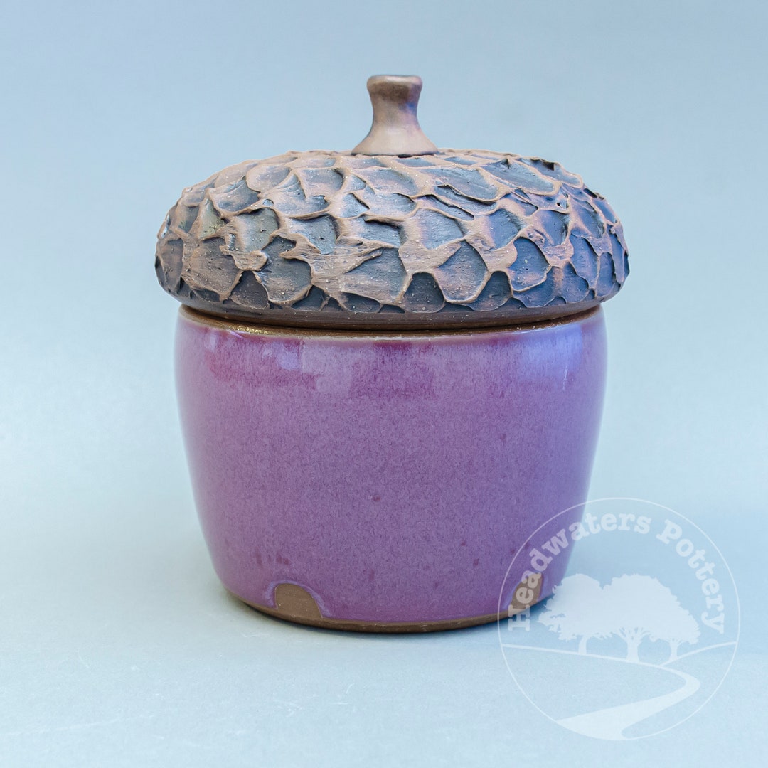 Stoneware Acorn Jar Sugar Jar Salt Cellar Butter Dish - Etsy