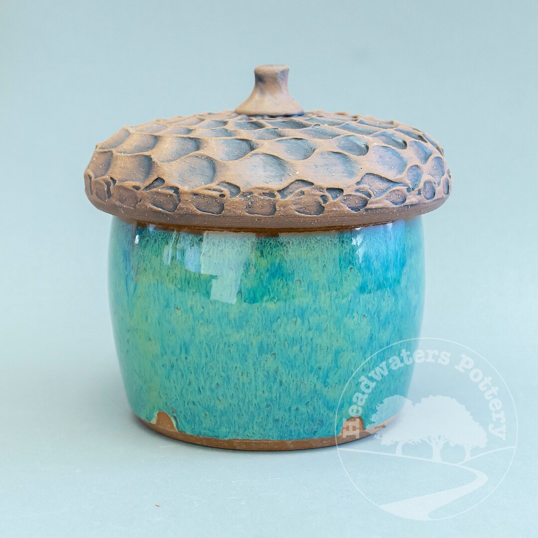 Stoneware Acorn Jar Sugar Jar Salt Cellar Butter Dish - Etsy