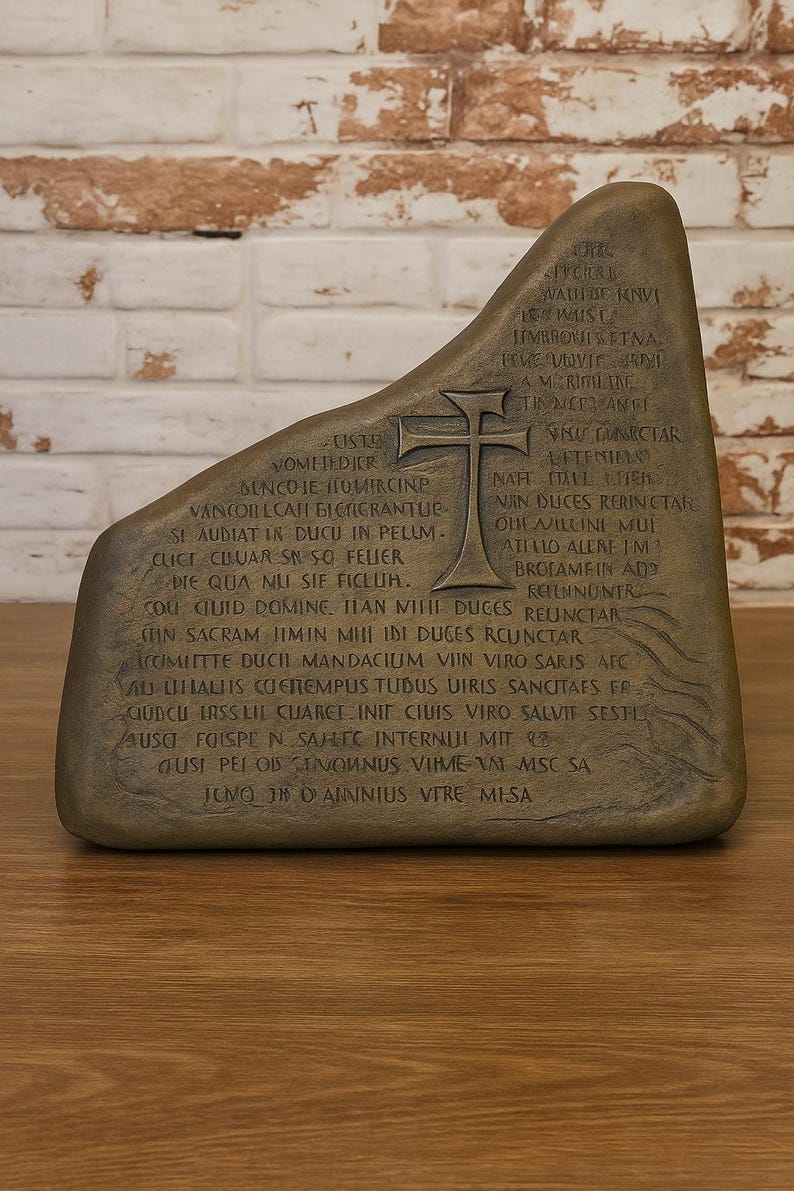 Ancient Holy Grail Tablet Replica | Latin Inscription Stone | Indiana ...
