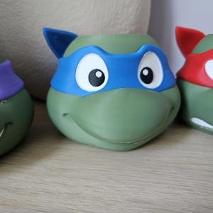 Ninja Turtles Pen Holder & Planter – 3D Printed TMNT Desk Organizer | 4 ...