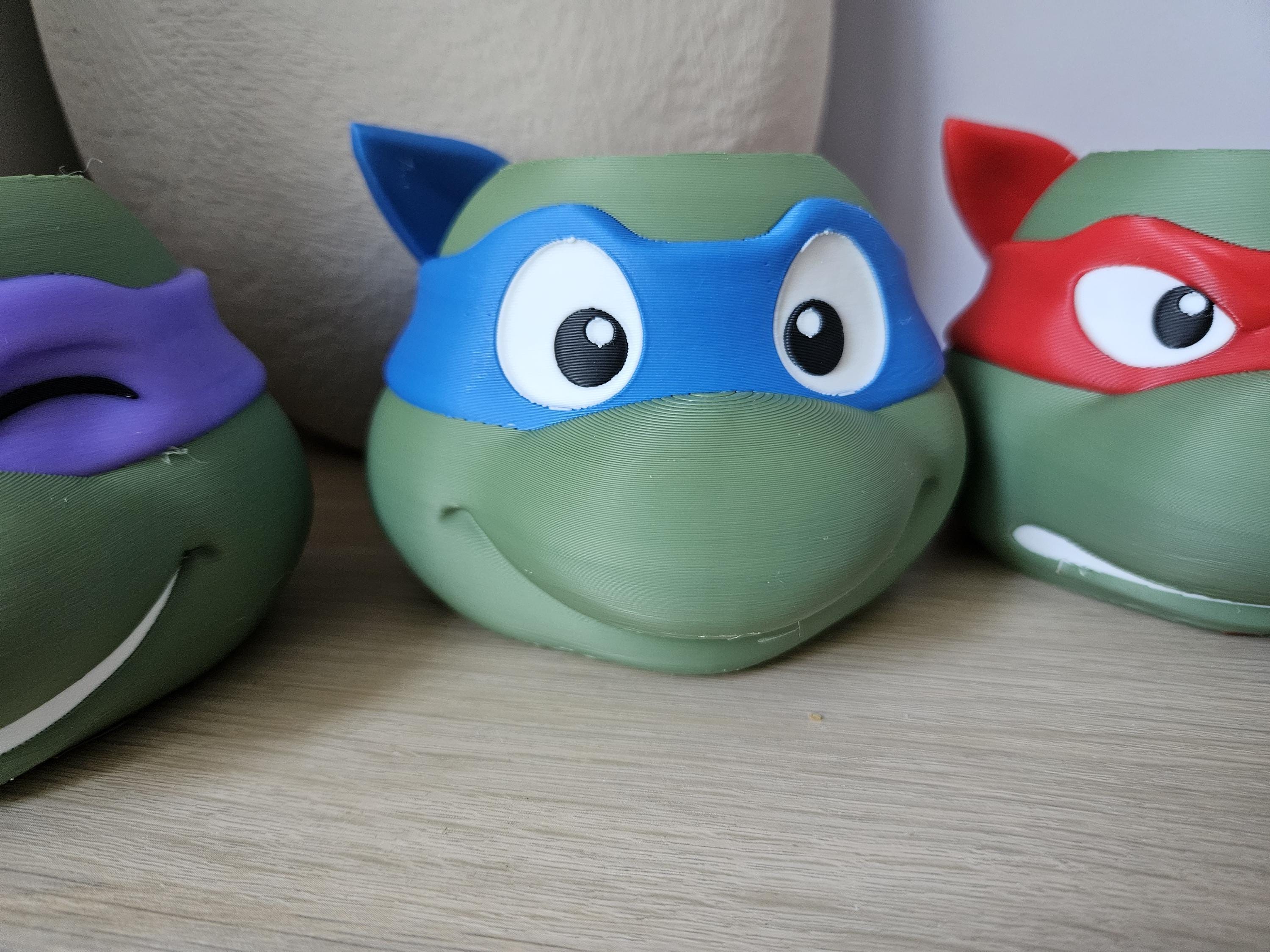Ninja Turtles Pen Holder & Planter – 3D Printed TMNT Desk Organizer | 4 ...