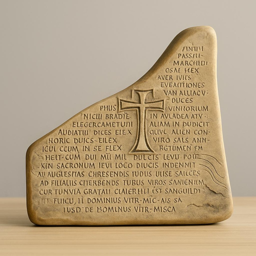 Ancient Holy Grail Tablet Replica | Latin Inscription Stone | Indiana ...